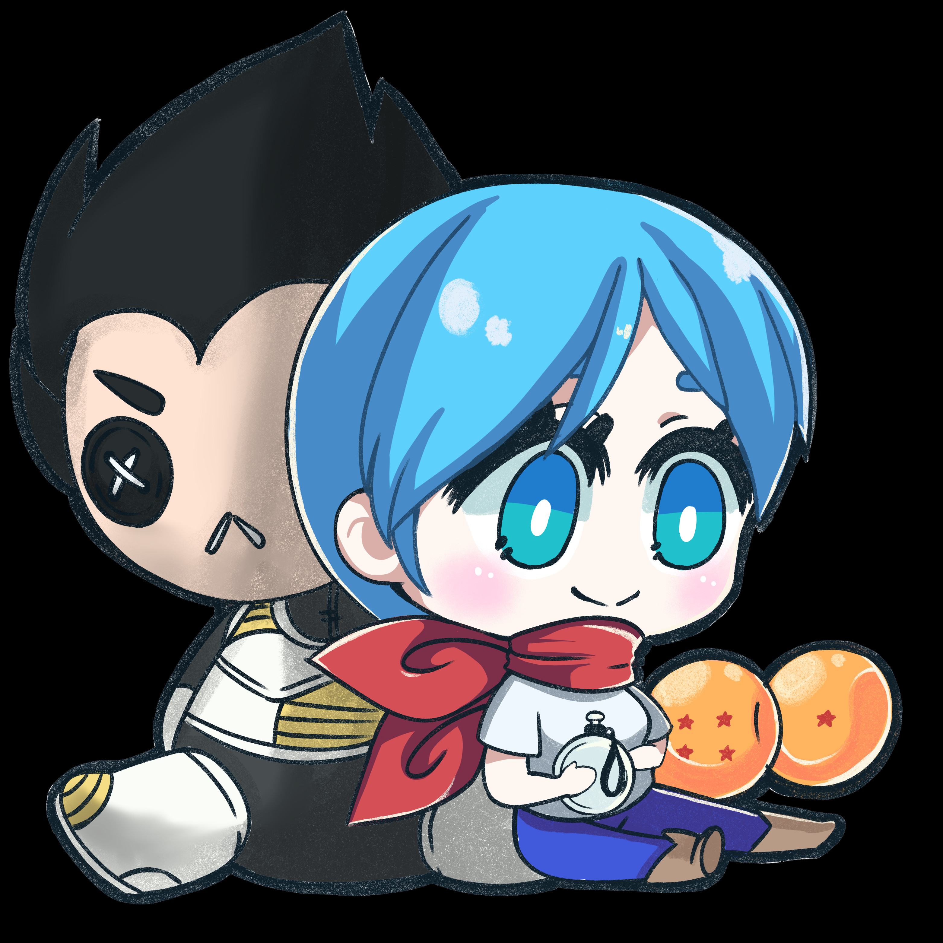 Bulma Chibi - Cartoon (3126x3126), Png Download
