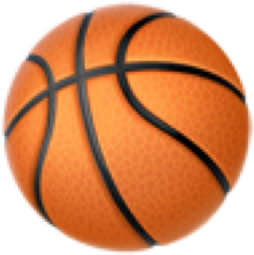 Basketball Sticker - Transparent Basketball Emoji (1024x1024), Png Download