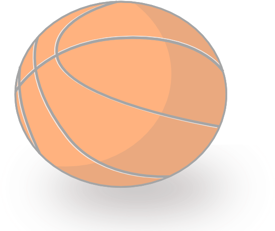 Basket Ball Clip Art At Clker - Basketball Clip Art (600x517), Png Download