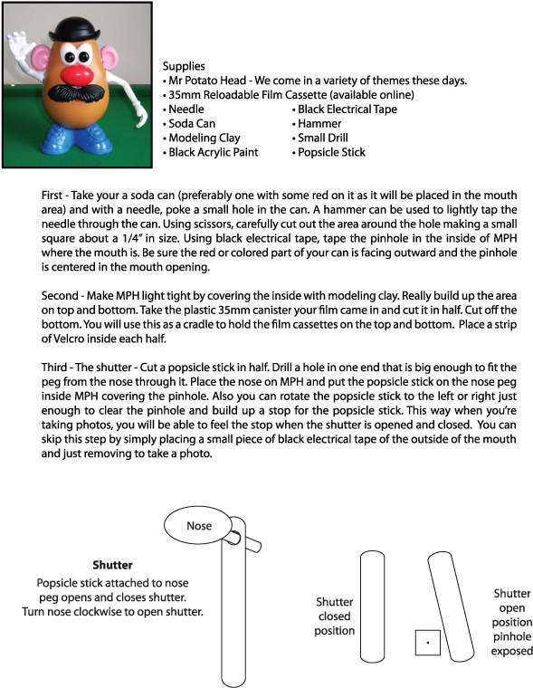 How To Make A Mr Potato Head Pinhole Camera - Camera (673x871), Png ...