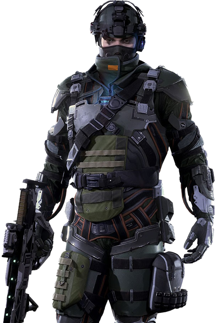 Gavin Summers Render - Killzone Shadow Fall Soldiers (743x1115), Png Download