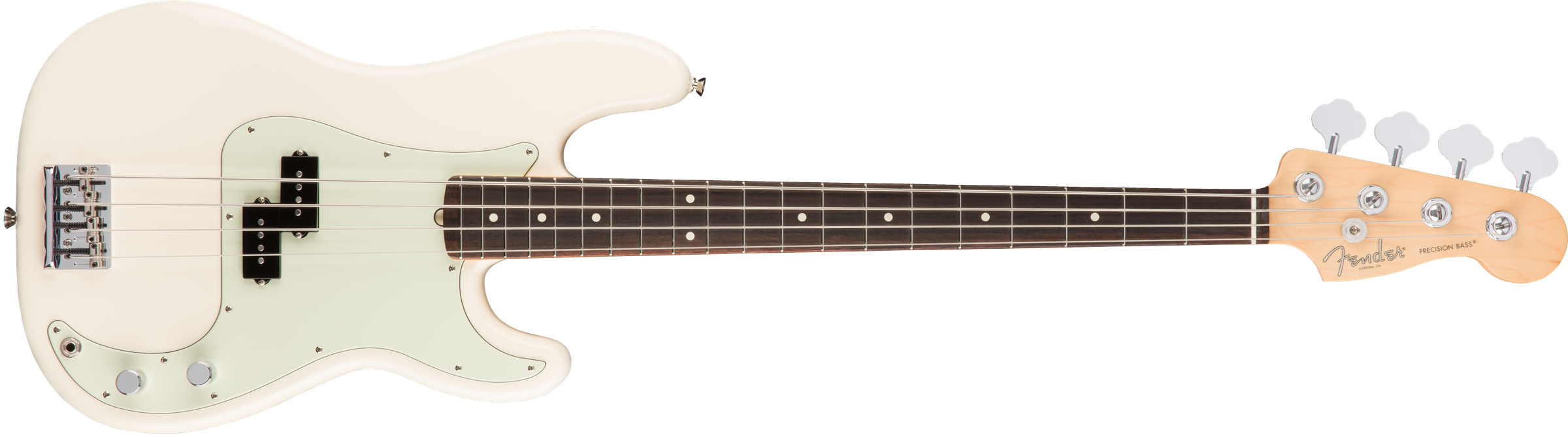 All Bass Guitars - Fender Am Pro P Bass Rw Owt (2400x669), Png Download