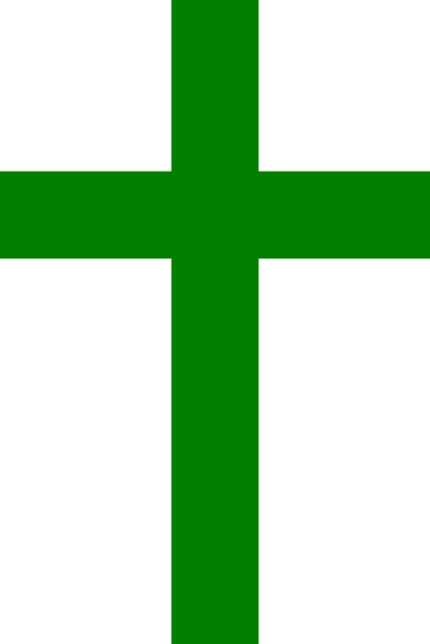 Green Cross Png - Cross Clipart Green (396x593), Png Download