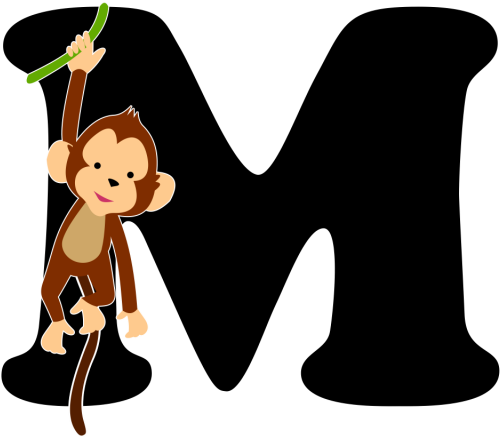 English Alphabet With Picture Letter M, 26 English - Cartoon (640x640 ...