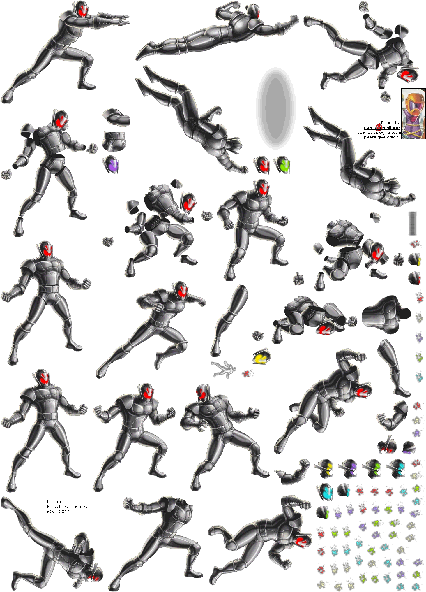 Click For Full Sized Image Ultron - Cartoon (1474x2046), Png Download