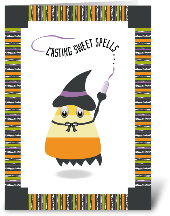 Candy Corn Spell Caster - Cartoon (700x792), Png Download