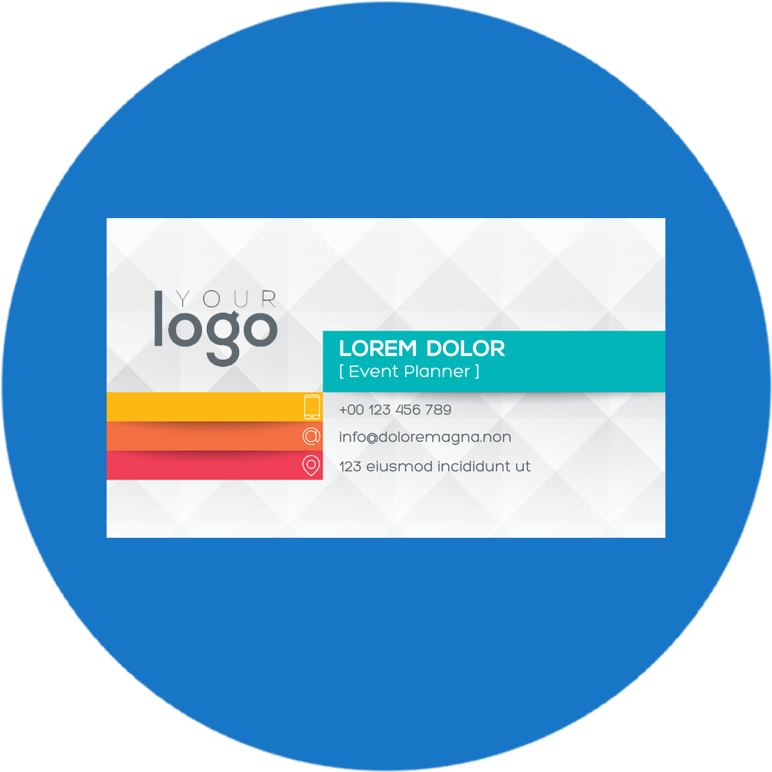 Business Card Design - Circle (1256x1211), Png Download
