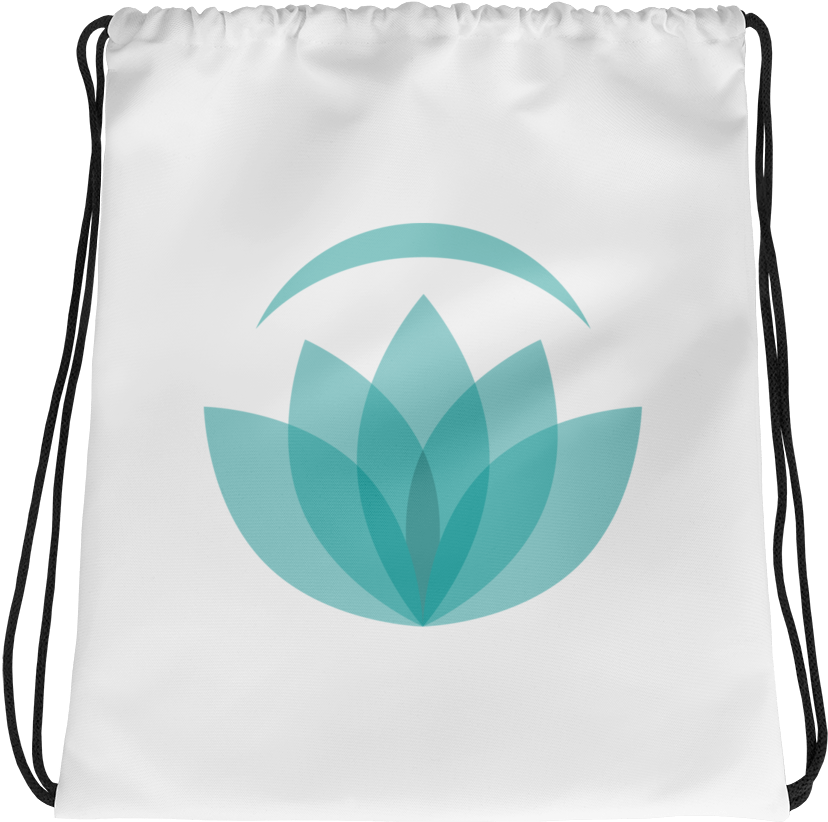 Namaste Logo Drawstring Bag - Bag (1000x1000), Png Download
