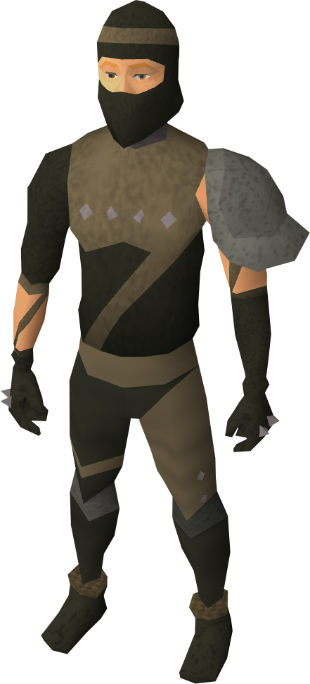 Runescape Rogue Outfit (441x971), Png Download