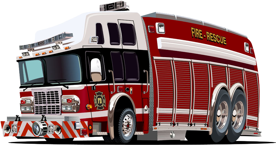Graphic Transparent Fire Engine Royalty Free Hand Drawn - Vector ...
