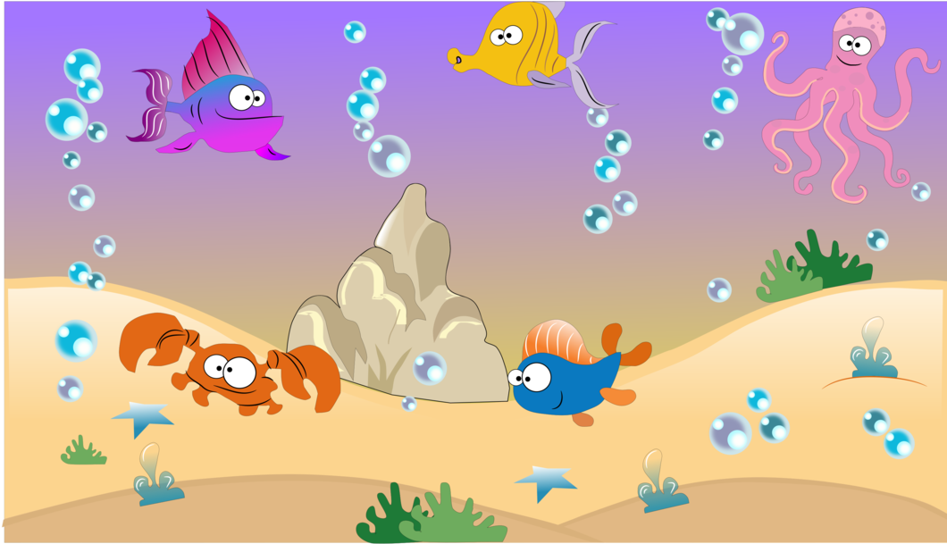 Download Cartoon Sea Underwater Animal - Sea Png Cartoon Anima ...