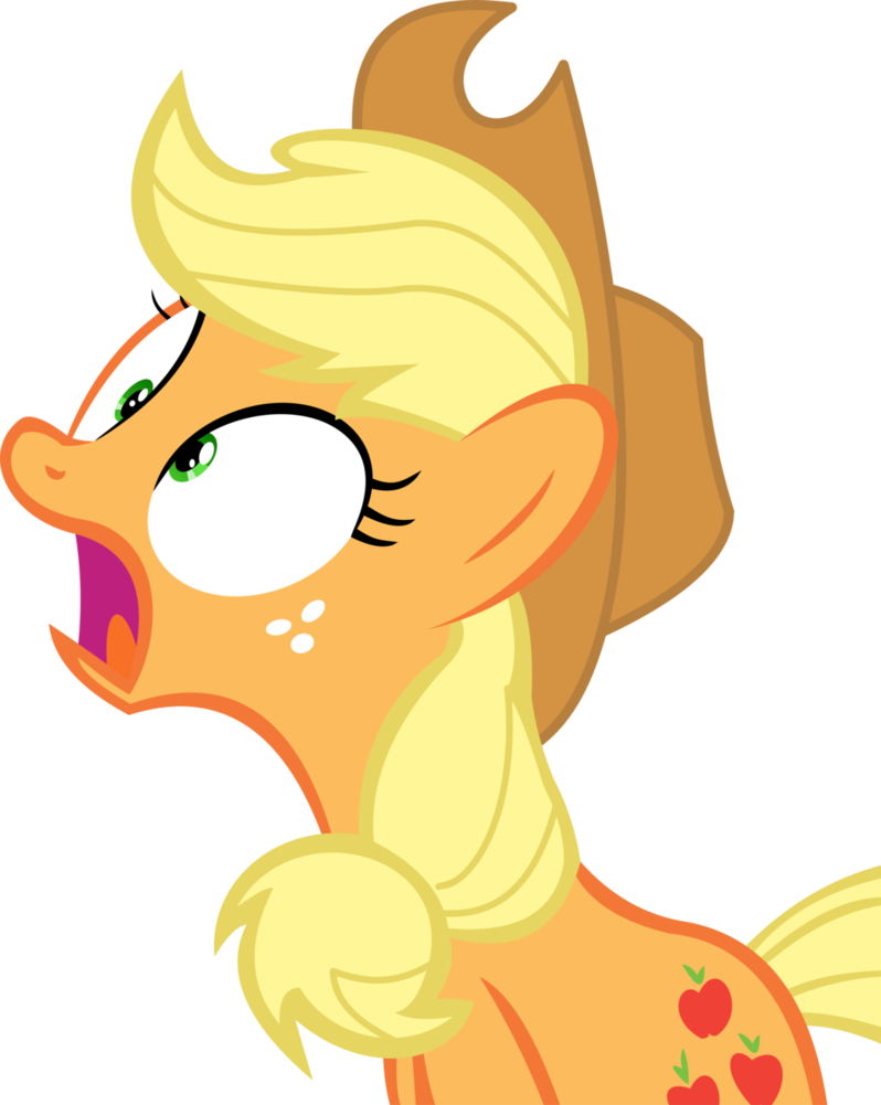 Applejack Vector 13 Shocked - Applejack Shock (798x1001), Png Download