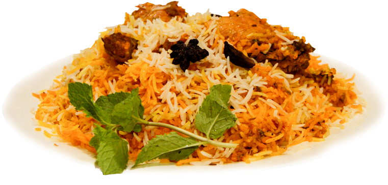 Download Chicken/veg Biryani - Plate Chicken Biryani | Transparent PNG ...
