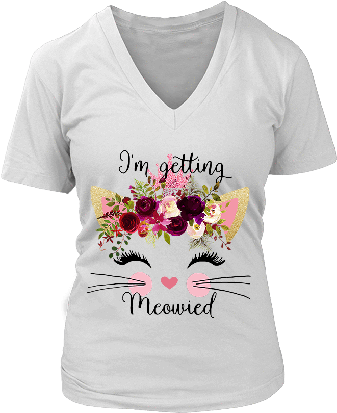I'm Getting Meowied Watercolor Flower Cat Lady Get - Love Being African ...