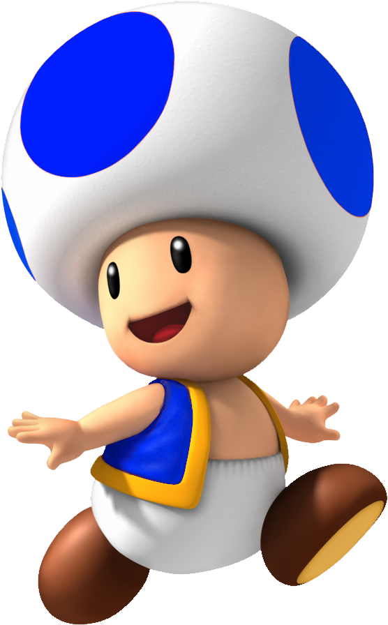 Blue Toad Png - Mushroom Super Mario Kart (665x1001), Png Download