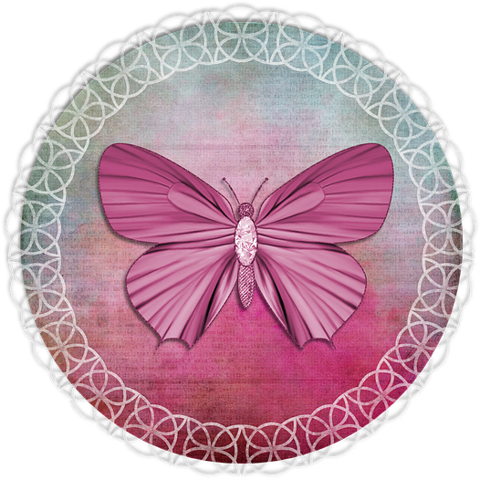 Tag, Lace, Pink, Green, Label, Butterfly, Scrapbooking - Butterfly ...