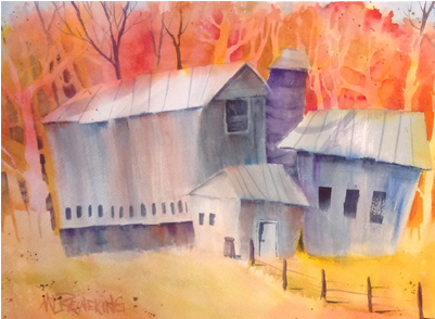 Mary Lee Creates Watercolor Paintings Of Organic Shapes, - Painting ...