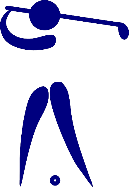 Face Above The Golf Ball - Golf Pictogram (441x640), Png Download