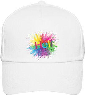 Watercolor Happy Holi Background White Cap Watercolor - Baseball Cap ...