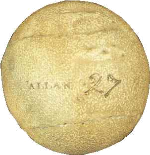 The Featherie Golf Ball - Allan Robertson Golf Ball (409x385), Png Download