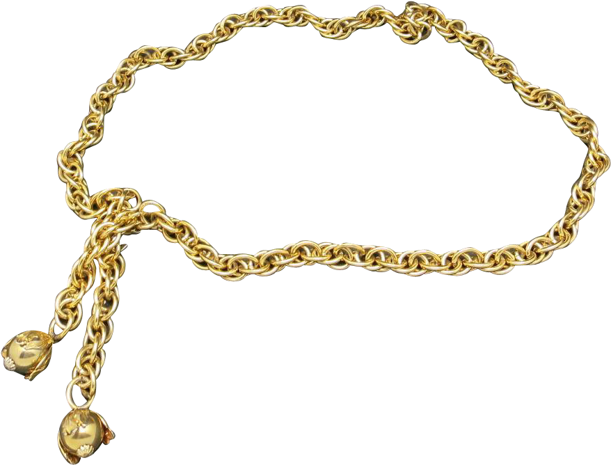 Chain Belt Gold Tone Metal Rope Link Small Adjustable - Gold Chain Belt ...