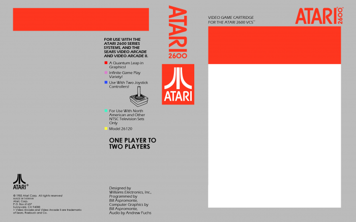Preview - - Atari 2600 Box Template (700x436), Png Download