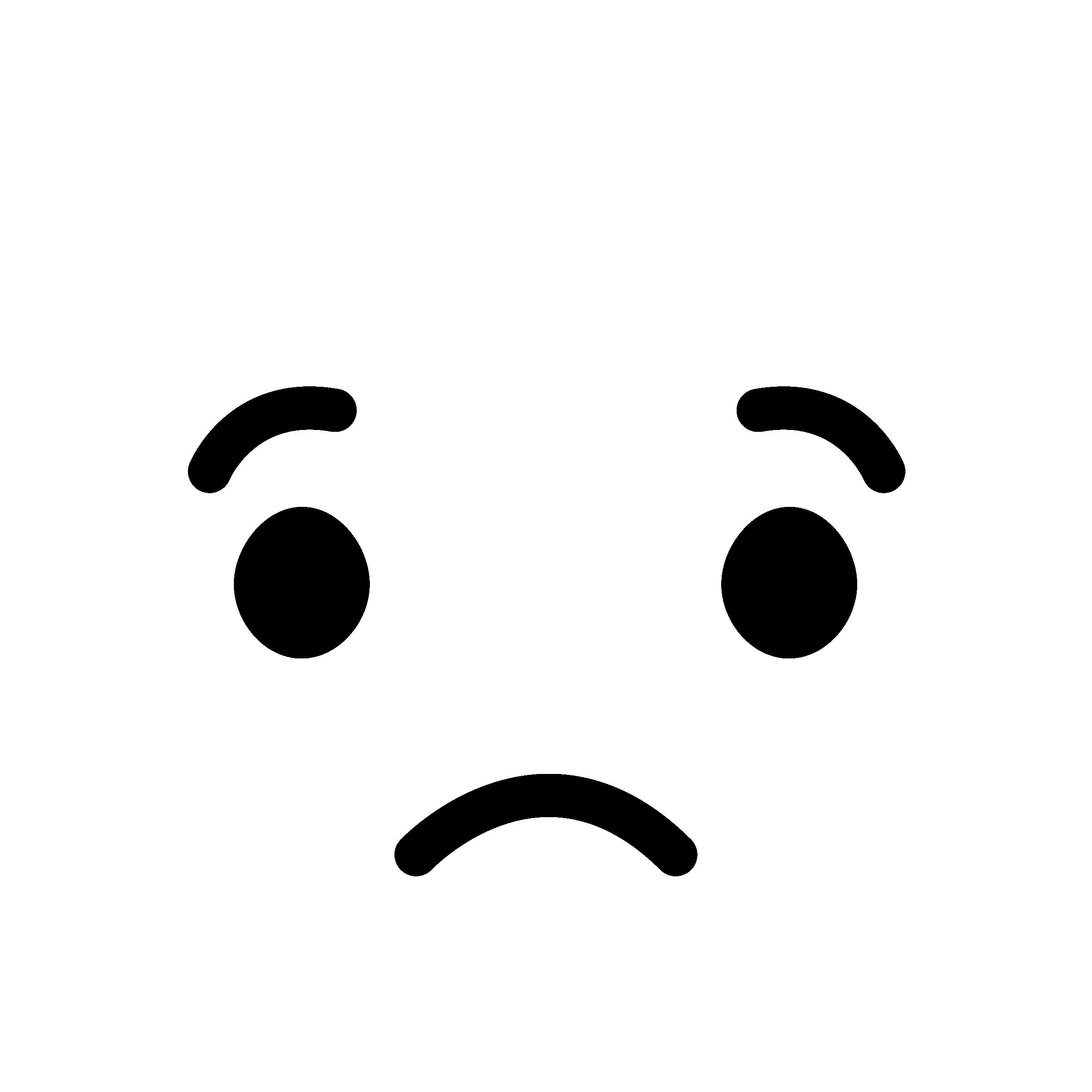 Facebook Sad Logo Black And White - Fb Sad Reaction Png (2400x2400 ...