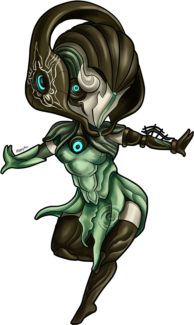 Banshee Chibi Warframe (1000x1340), Png Download