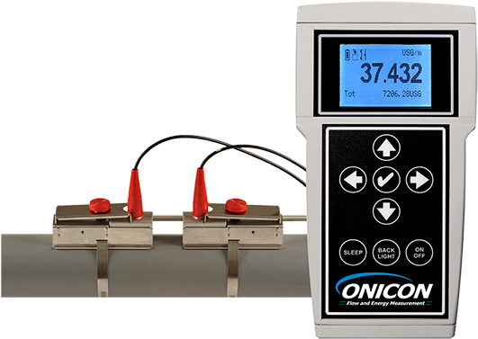 F 4400 Clamp On Portable Ultrasonic Flow Meter - Greyline Instruments Ptfm 1.0 Ultrasonic Flow ...