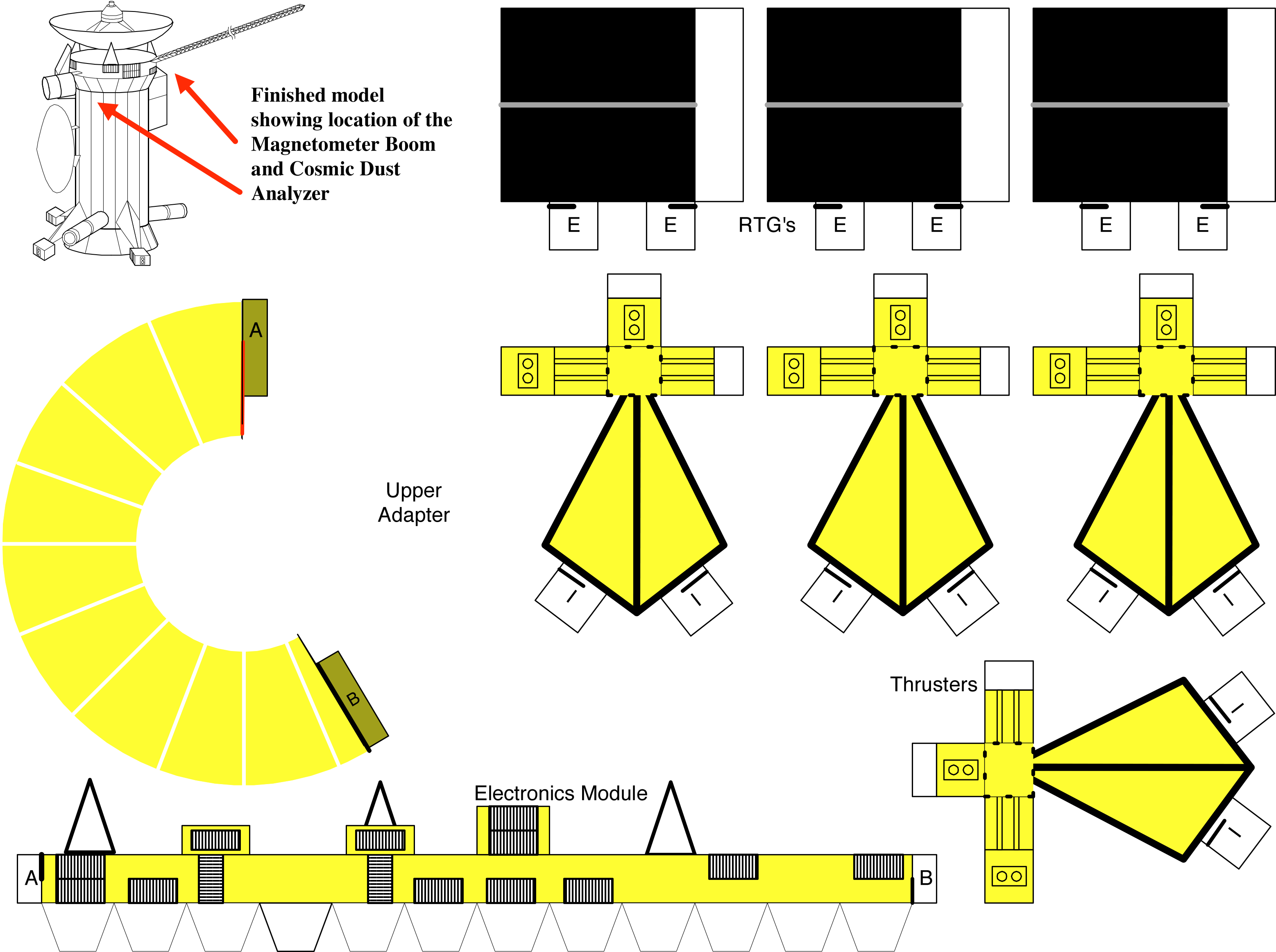 10068 Pprmdl Full - Cosmic Dust Analyzer Cassini (3125x2336), Png Download