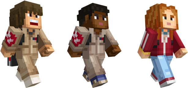 Mojang And Netflix - Mike Stranger Things Minecraft Skin (748x421), Png Download