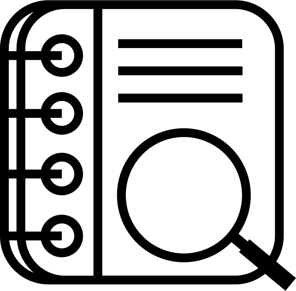 Download Png File Svg Libreta Con Una Lupa Transparent Png Download