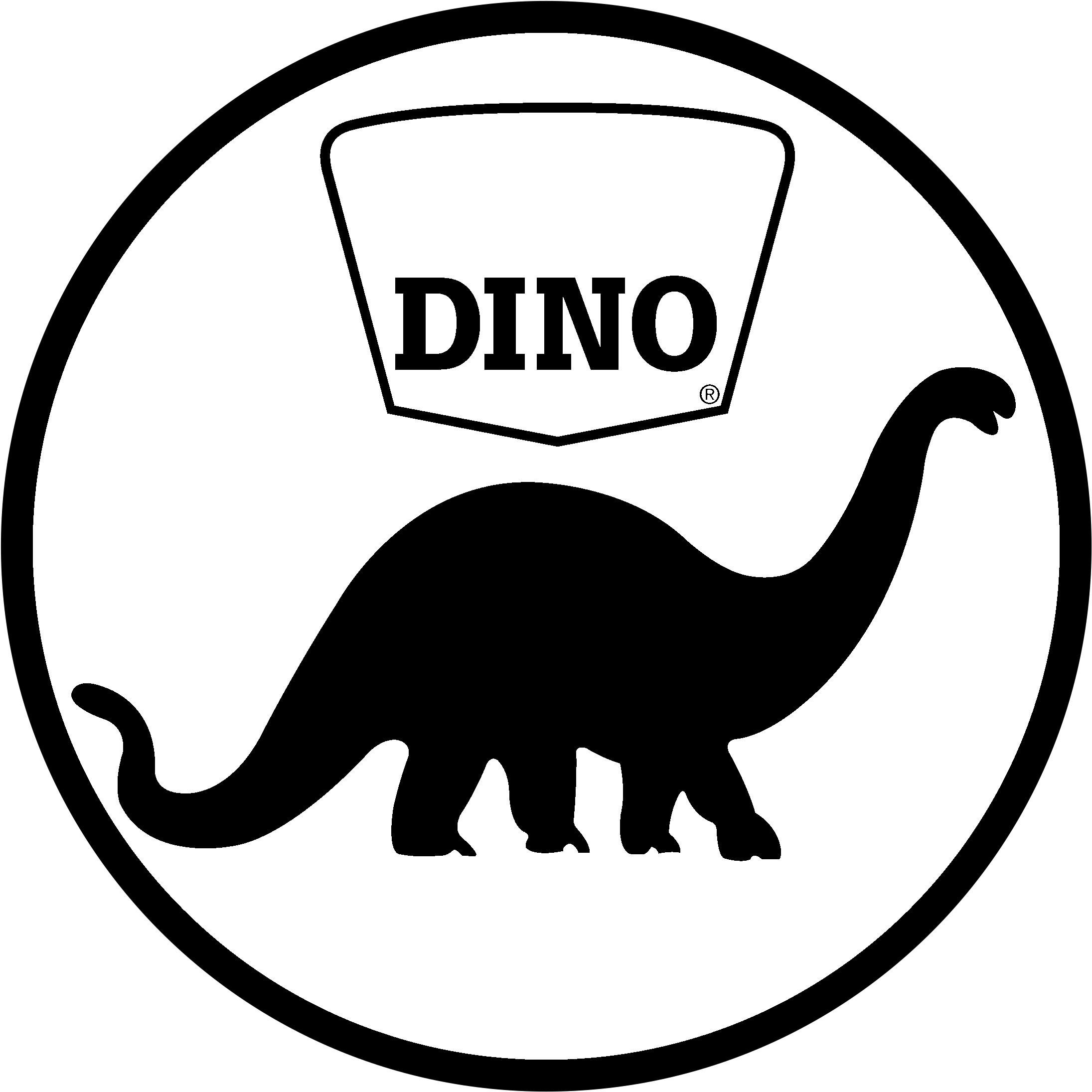 Sinclair Dino Logo Black And White - Sinclair Oil Sign (2400x2400), Png ...