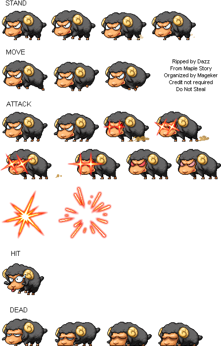 461 X 716 2 - Walking Monster Sprite Sheet (461x716), Png Download