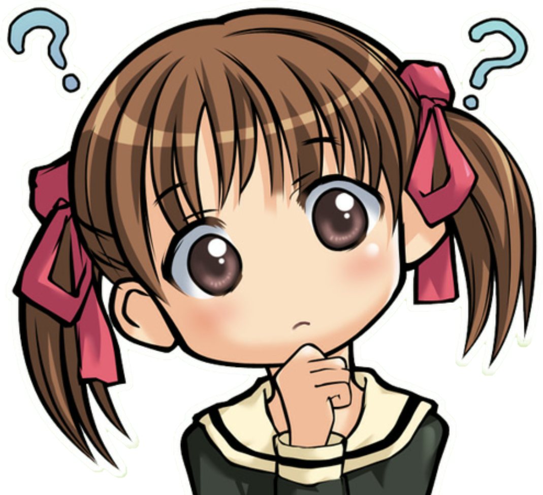 Sticker By Naticatt - Anime Question Face Png (1069x974), Png Download