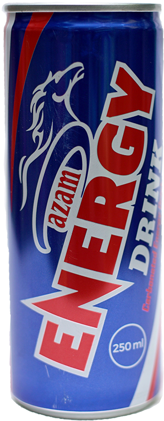 Azam Energy Drink 250ml - Carbonated Soft Drinks (1113x1113), Png Download