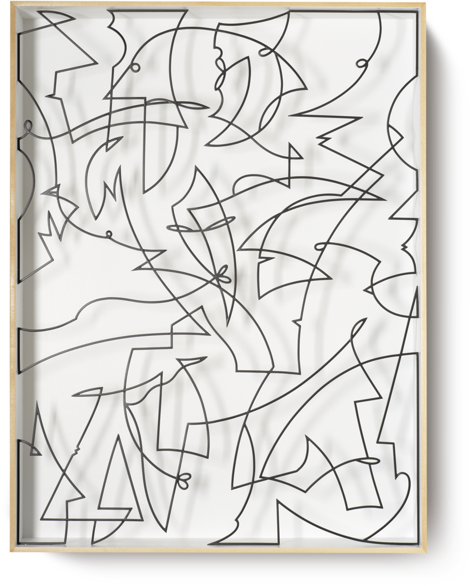 Powder-coated Brass, Painted Bass Wood - Line Art (1000x1216), Png Download