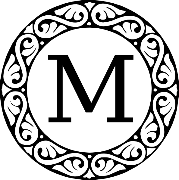 Monogram Letter M Svg Clip Arts 594 X 598 Px (594x598), Png Download