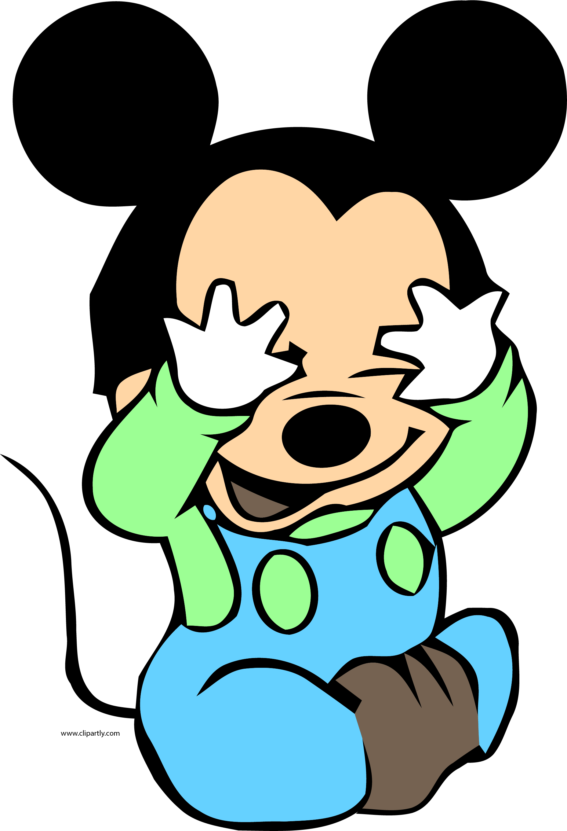 Baby Mickey Blind Mans Bluff Clipart Png - Disney Baby Mickey Mouse ...