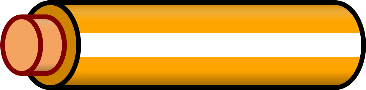 Wire Orange White Stripe - Amber (1280x384), Png Download