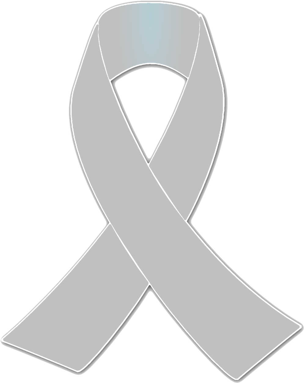 Silver Awareness Ribbon (1100x1360), Png Download