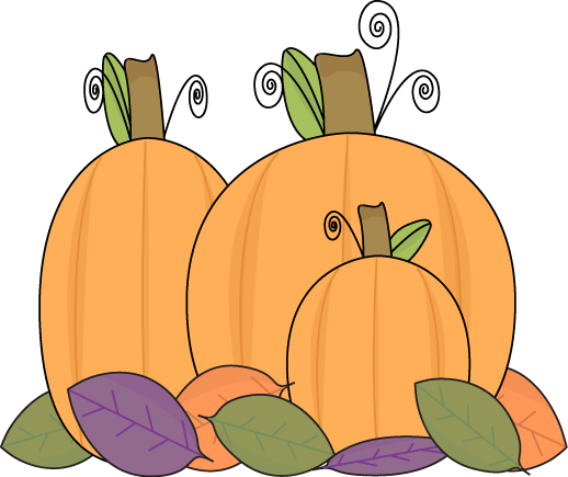 Clipart Cute Fall - Clip Art Pumpkins (518x435), Png Download
