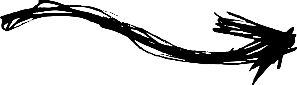 Free Download - Free Hand Arrow Png (1024x293), Png Download