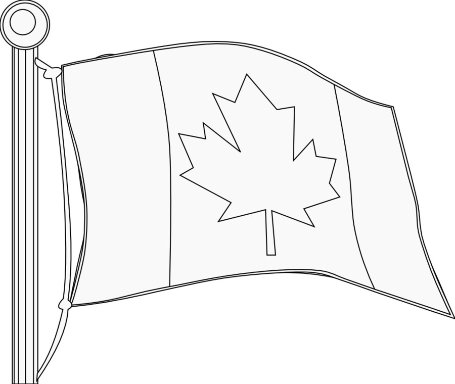 Download Canadian Flag Clip Art Black And White Clipart Flag - Canada ...