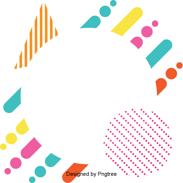 Coloured Color Geometric Line Frame, Colorful, Colorful, - Pngtree ...