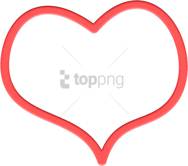 Download Free Png Download Heart Outline Red Drawing Png Images - Heart ...