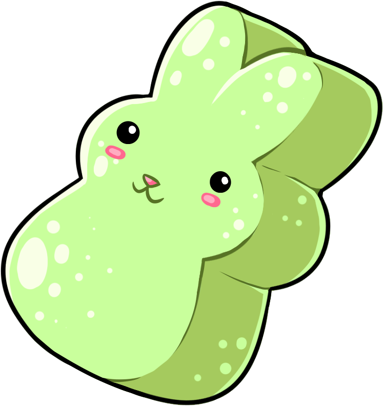 Green Mallow Bunny - Mallow (800x800), Png Download