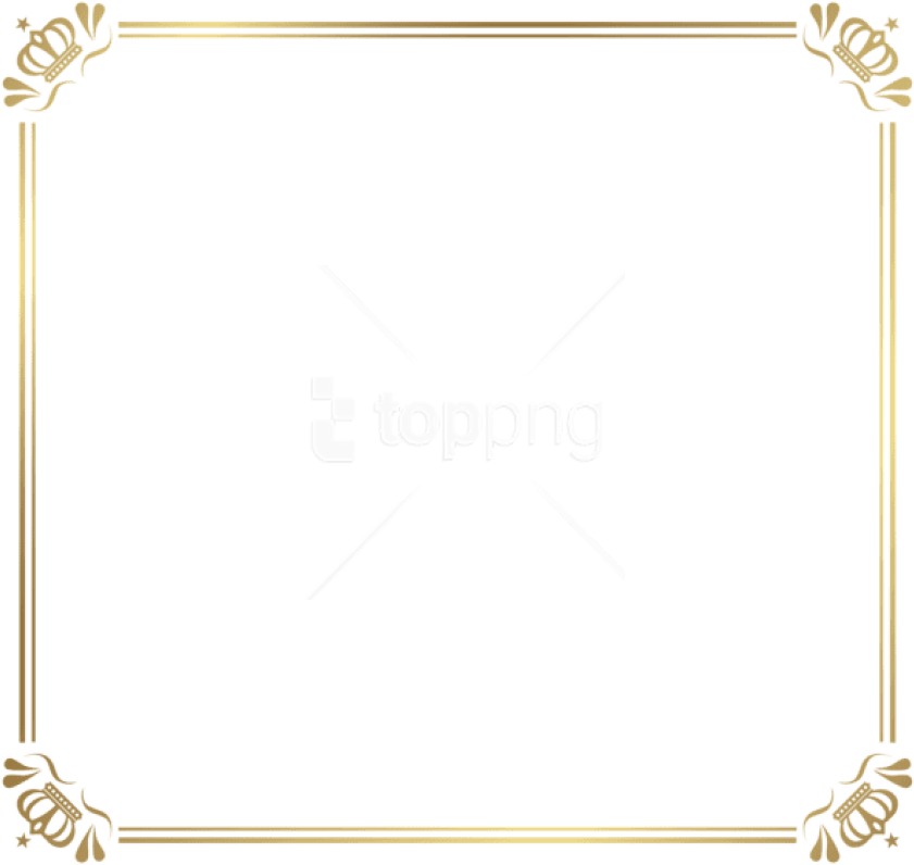 Download Free Png Download Frame Border With Crowns Clipart - Frame Png ...