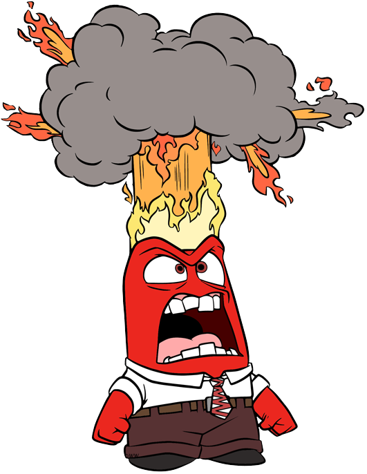 Anger Exploding - Cartoon (531x686), Png Download