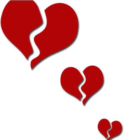 Heartbreak Chain Cliparts - Broken Hearts Png (640x480), Png Download